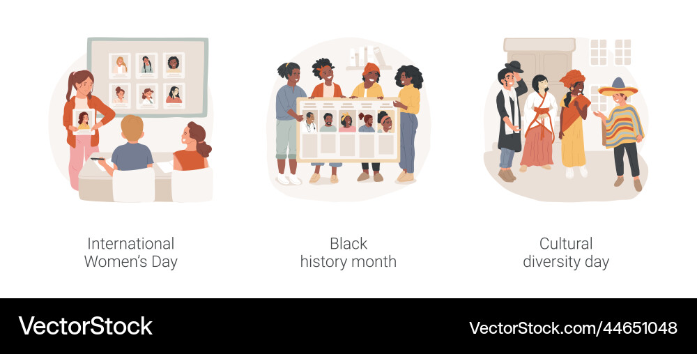 School awareness campaigns isolated cartoon Vector Image