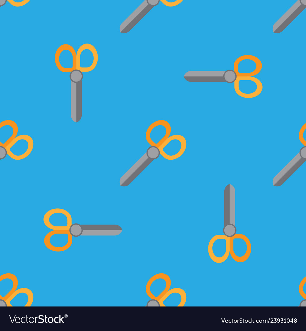 Scissors seamless pattern Royalty Free Vector Image