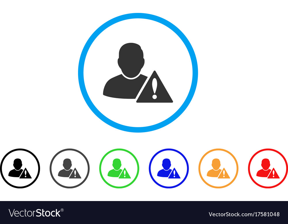 User error rounded icon Royalty Free Vector Image
