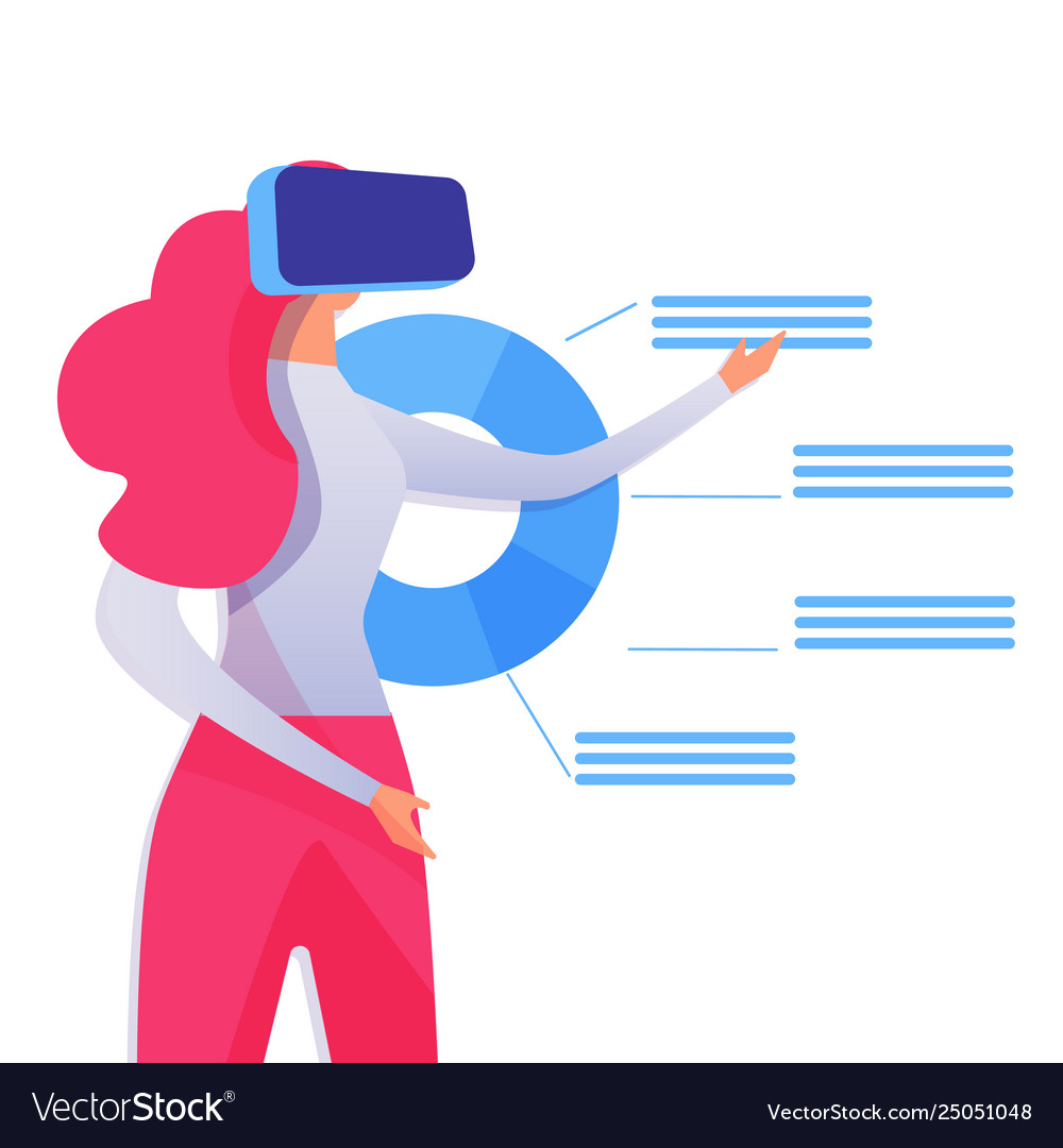 Virtual reality interface flat Royalty Free Vector Image