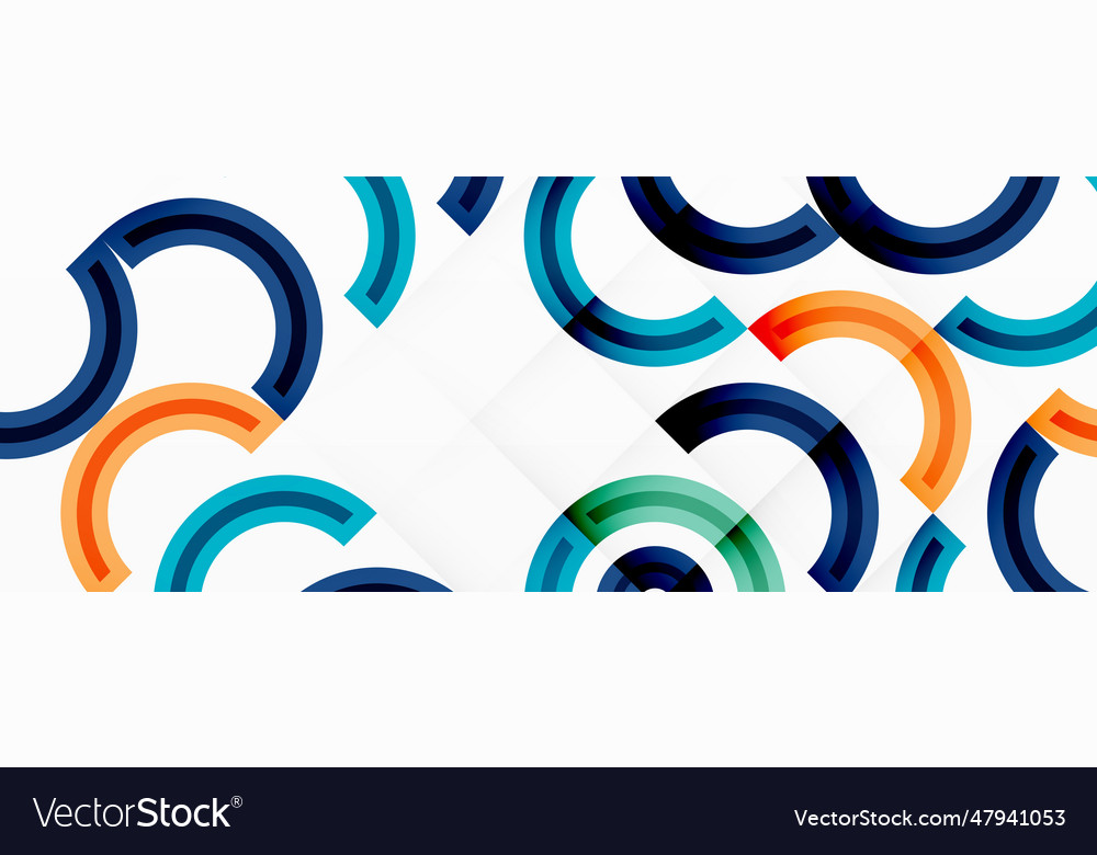 Circles are arranged in a grid pattern abstract Vector Image