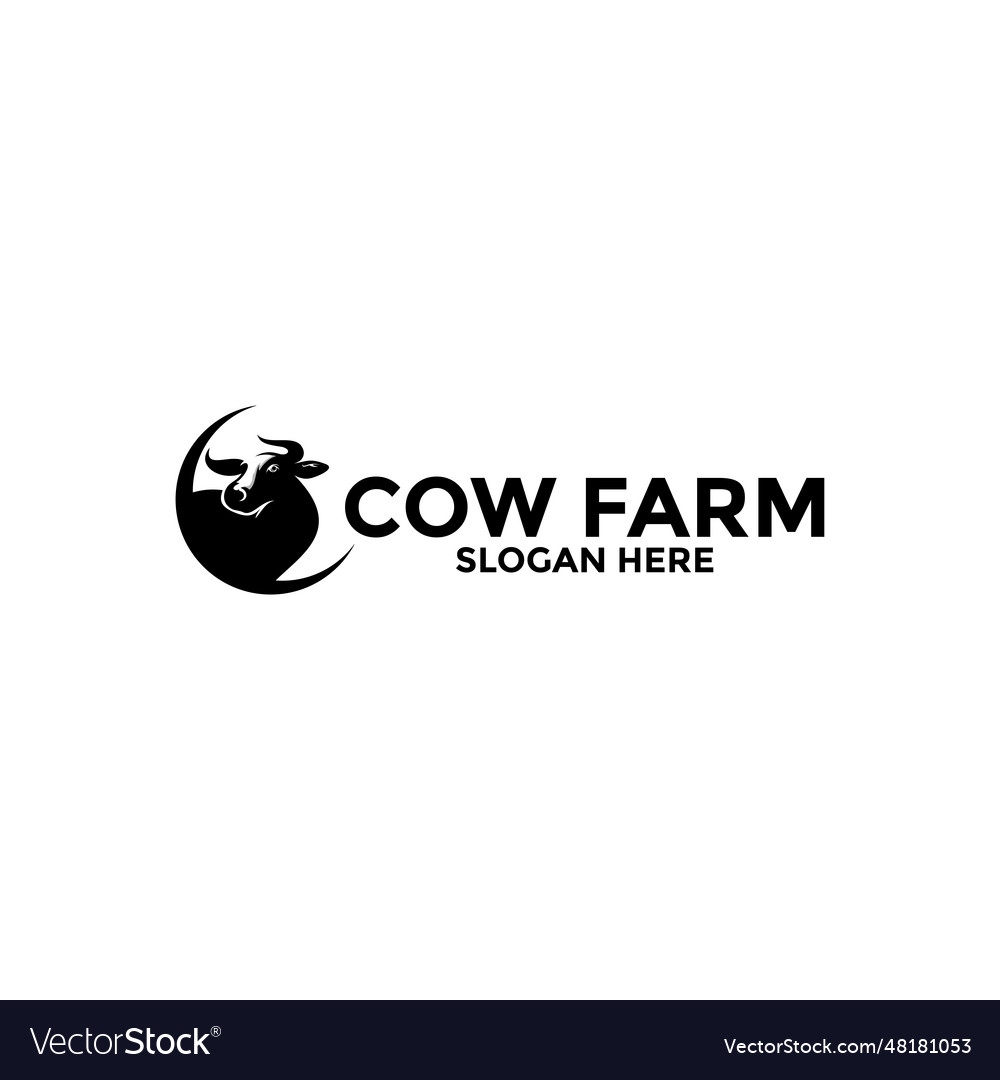 Cow farm logo design template livestock logo Vector Image
