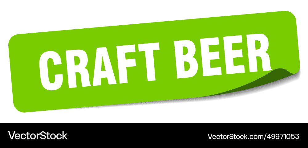 Craft beer sticker craft beer label Royalty Free Vector