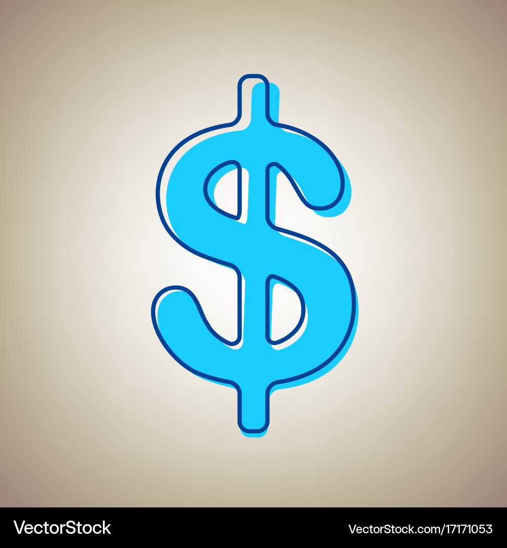 Dollars sign usd currency symbol Royalty Free Vector Image