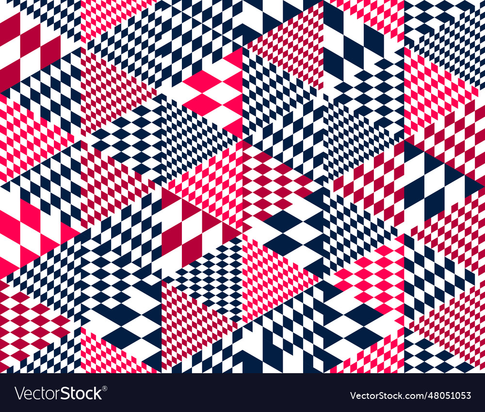 Geometric 3d seamless pattern with cubes rhombus Vector Image Geometric 3d seamless pattern with cubes rhombus Vector Image