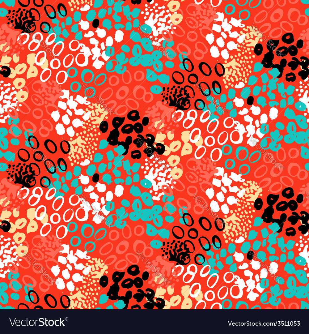 Hand painted pattern with splatters Royalty Free Vector
