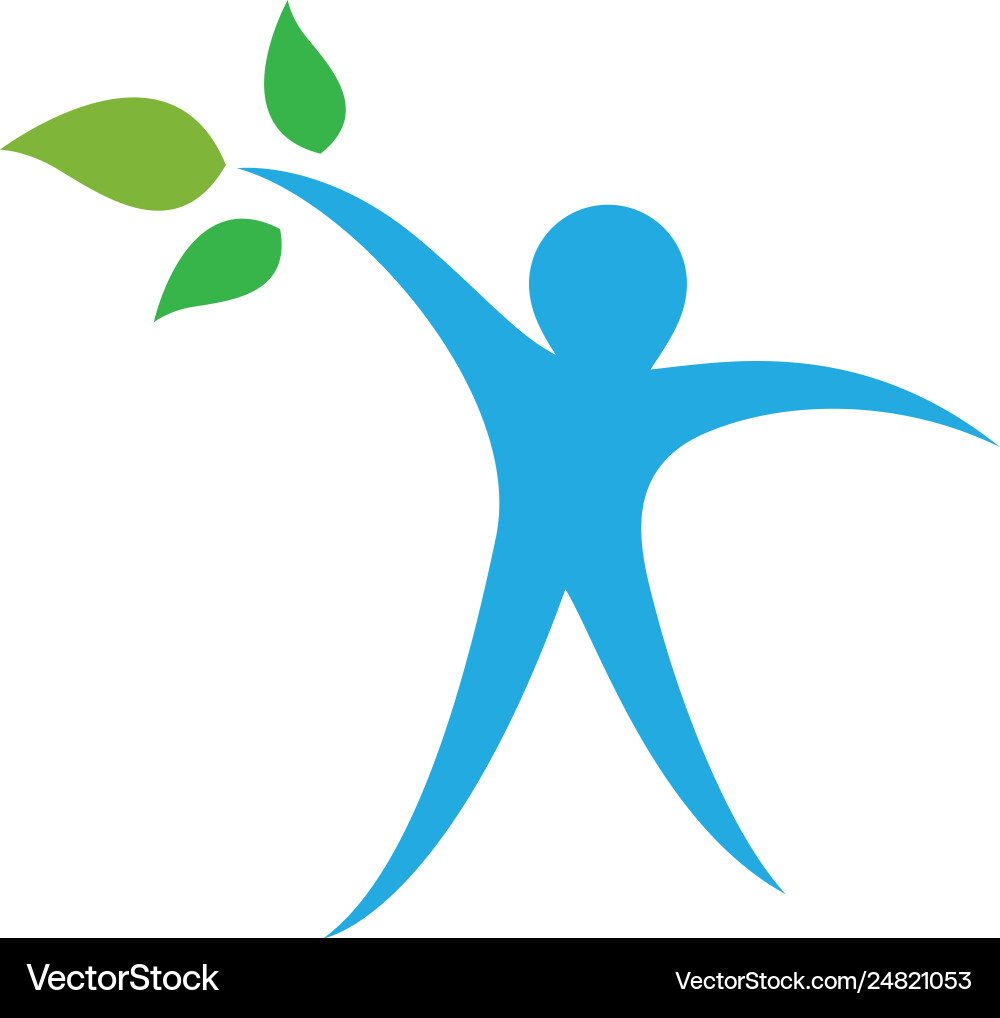 Human health symbol design Royalty Free Vector Image