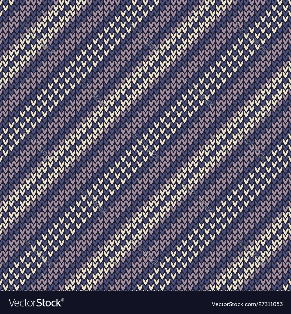 Knitted pattern seamless texture Royalty Free Vector Image