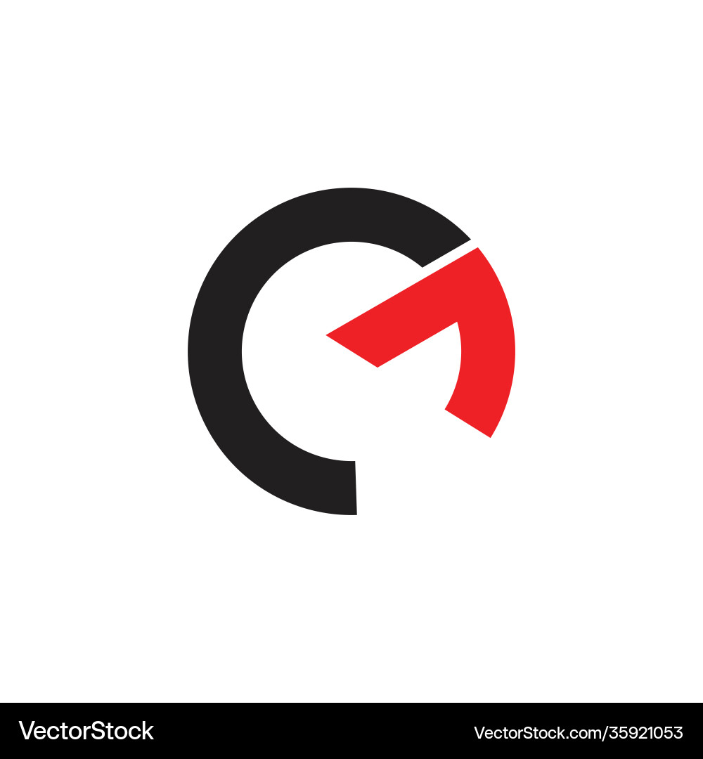 Letter g abstract arrow up geometric logo Vector Image