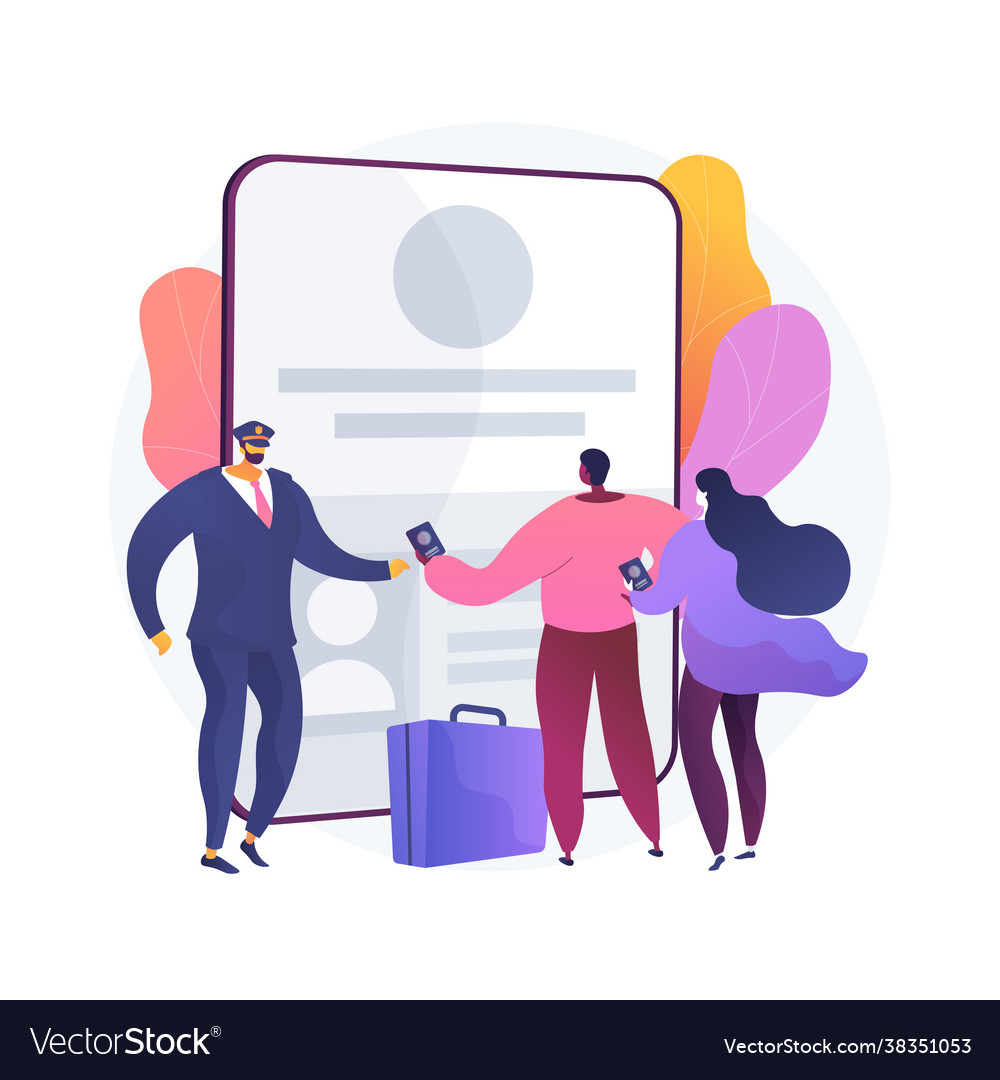 Migration control abstract concept Royalty Free Vector Image