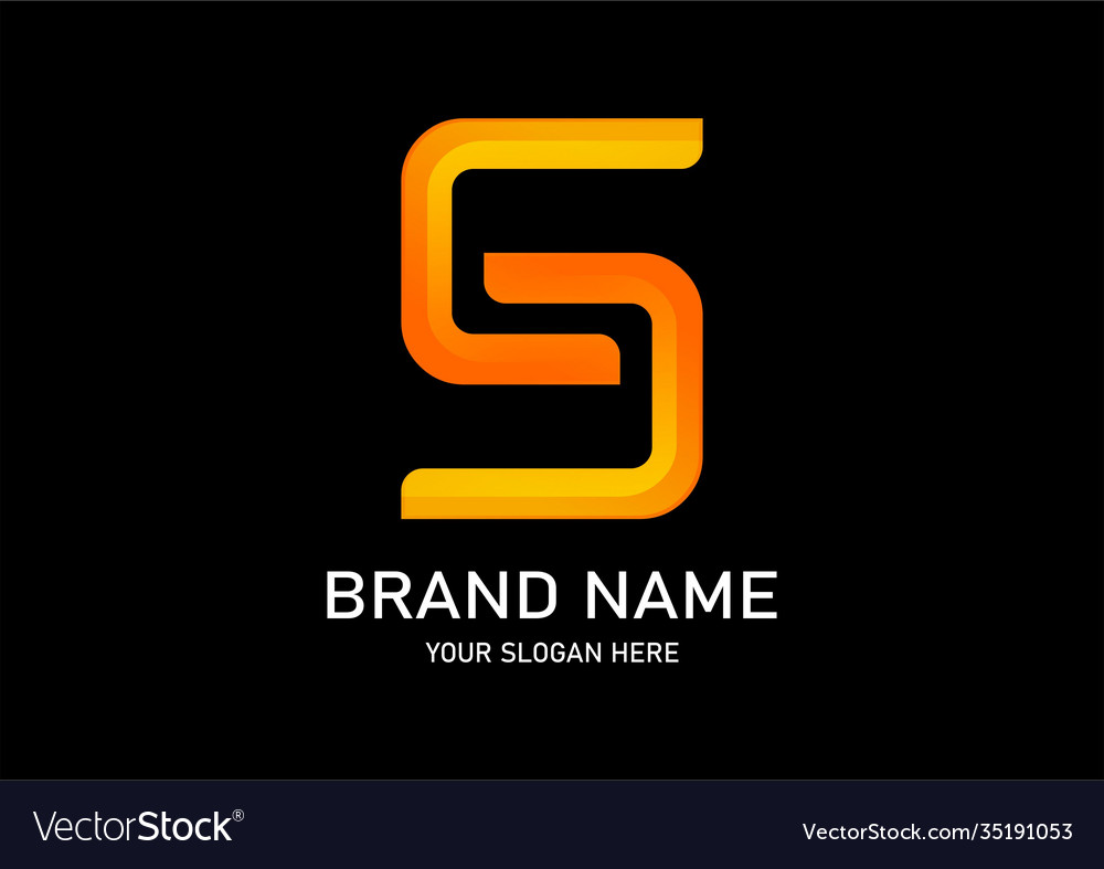 S gradient logo Royalty Free Vector Image - VectorStock