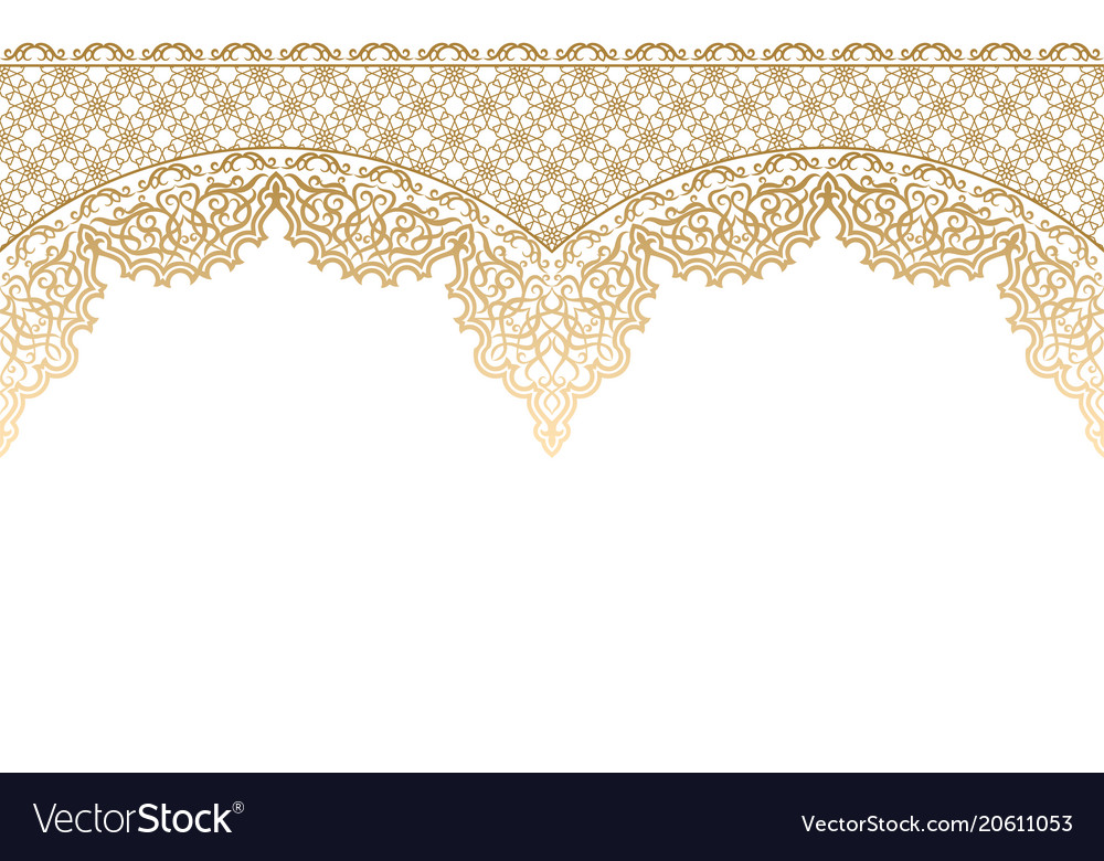 Seamless horizontal islamic pattern Royalty Free Vector