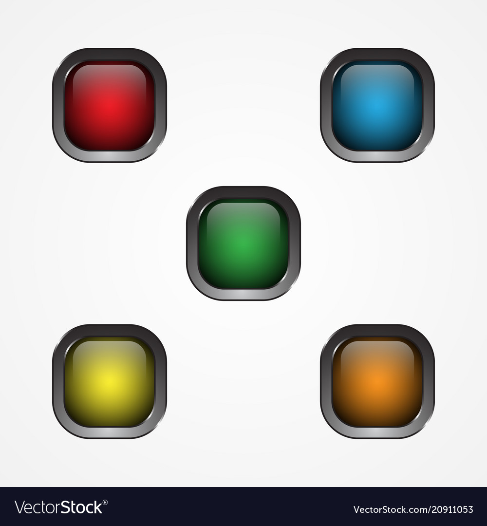 Square button Royalty Free Vector Image - VectorStock