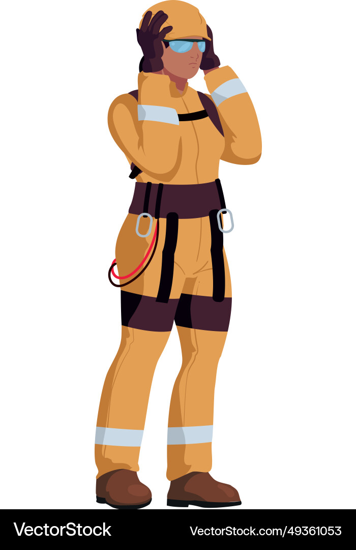Wearing safety equipment professional Royalty Free Vector