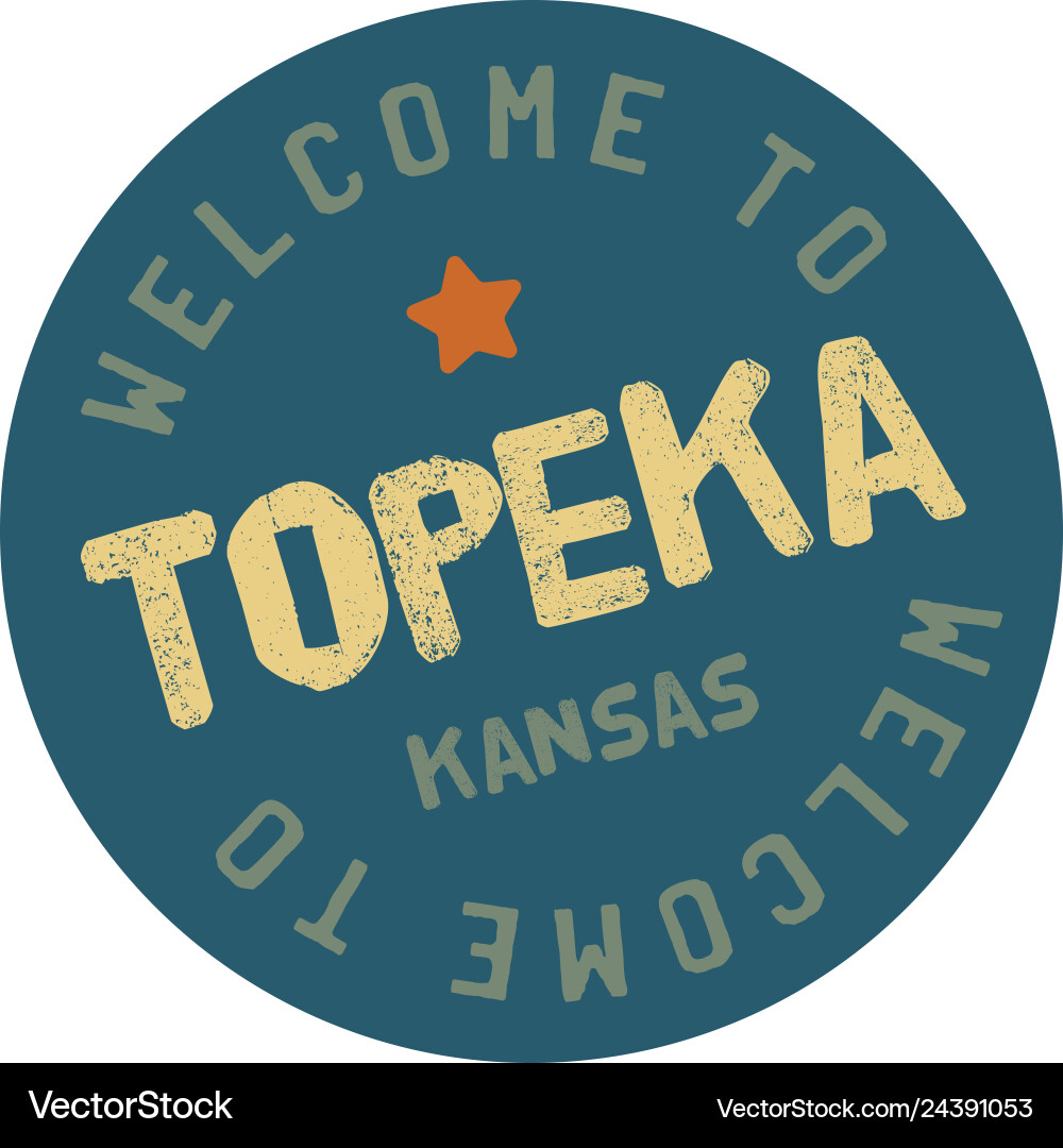 Welcome to topeka kansas Royalty Free Vector Image