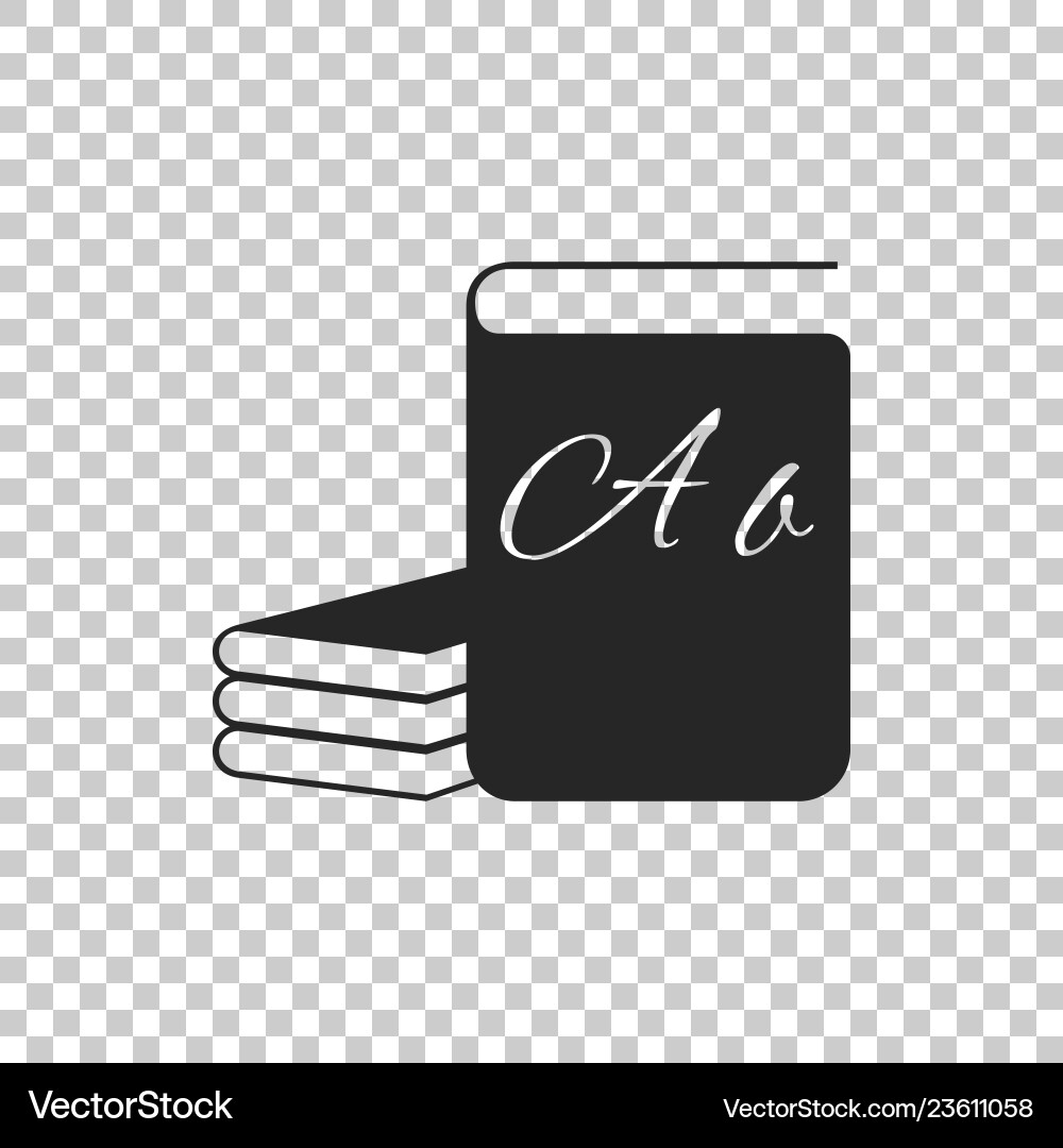 Abc book icon isolated on transparent background Vector Image