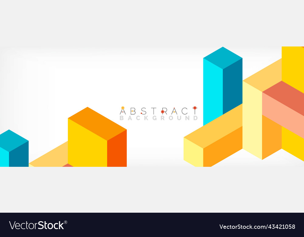 Abstract background 3d cubes cubic elements Vector Image
