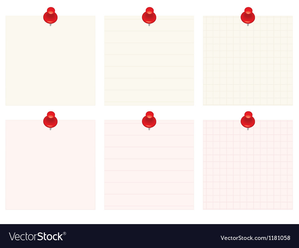 Blank notes Royalty Free Vector Image - VectorStock