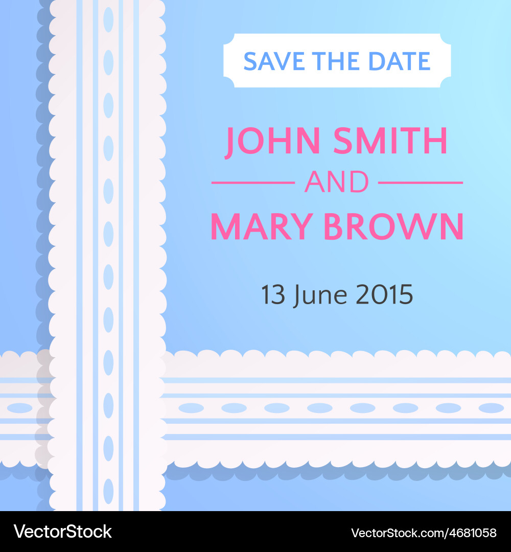 Blue background with vintage realistic pink Vector Image