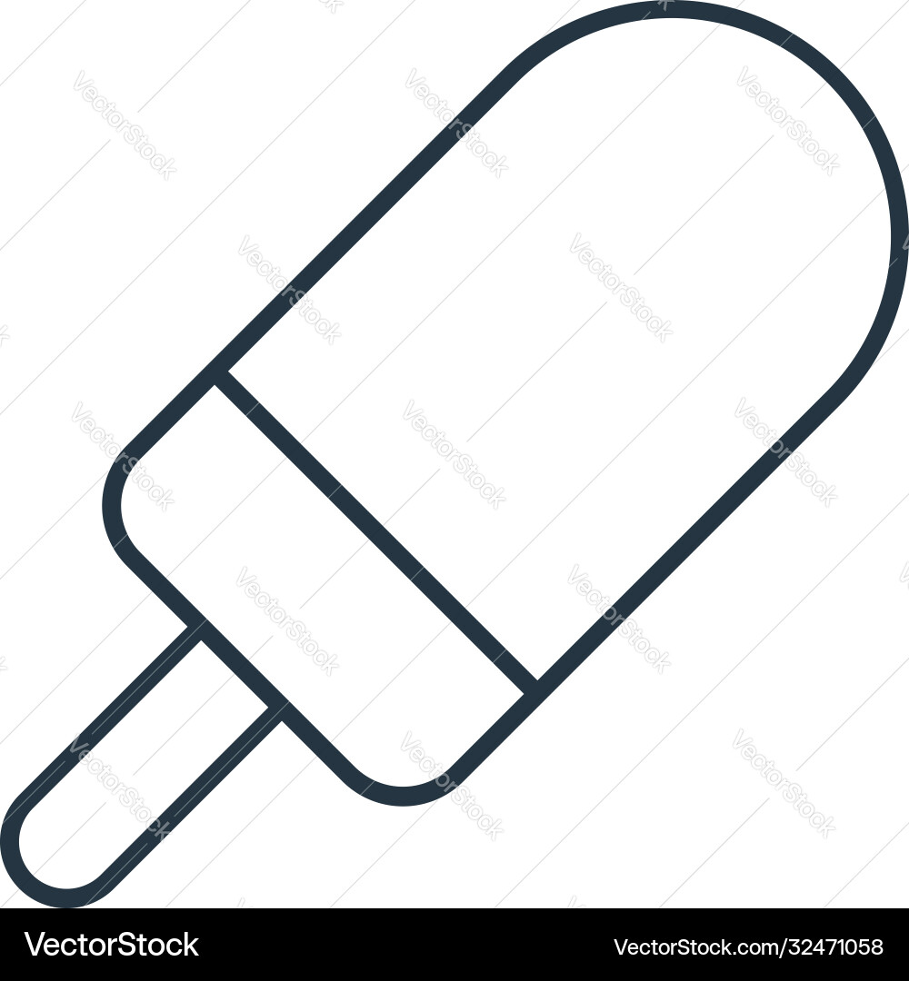 Ice pop icon isolated on white background outline Vector Image
