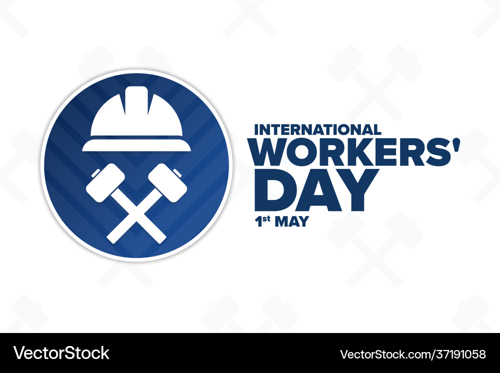 International workers day 1 may holiday concept Vector Image