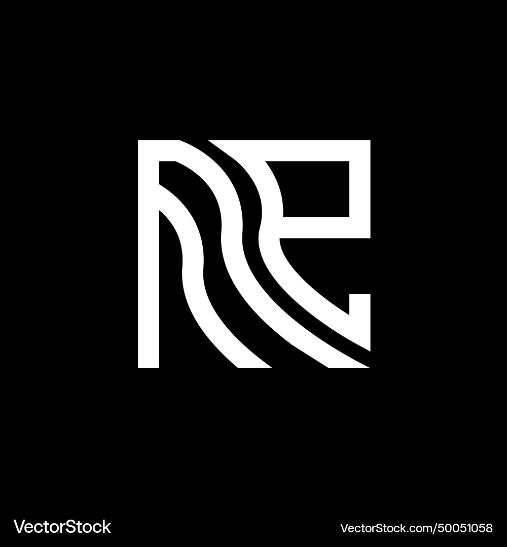 Mp letter logo design mp simple and modern logo Vector Image
