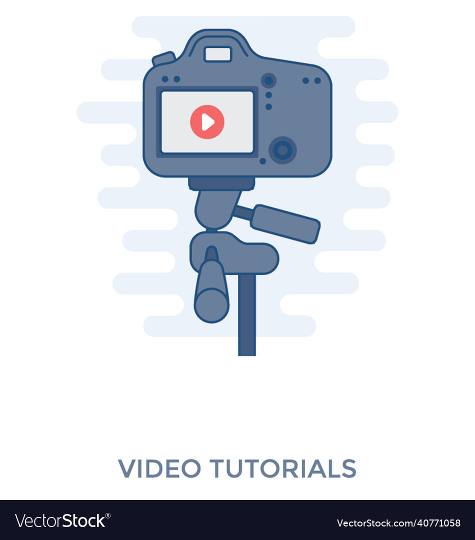 Video tutorial Royalty Free Vector Image - VectorStock