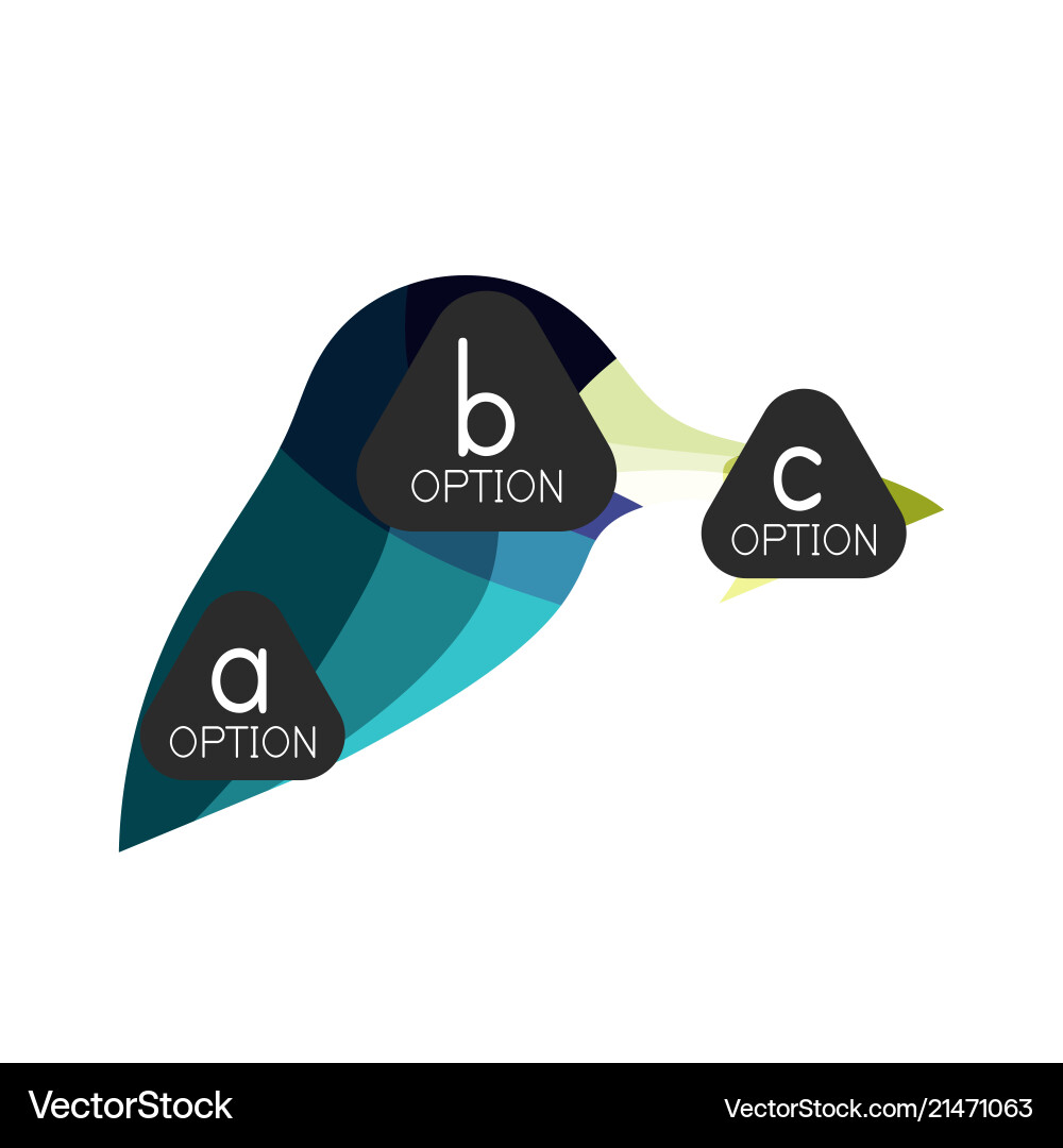 Abstract colorful geometric option infographics Vector Image