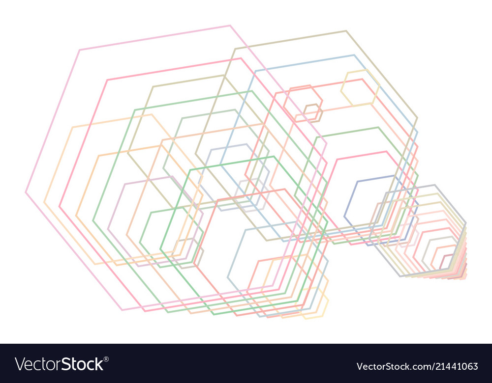 Abstract hexagon geometric pattern colorful Vector Image