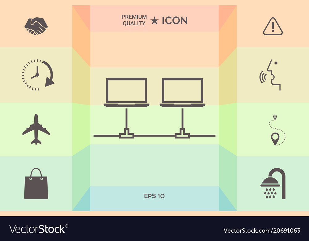 Computer network icon Royalty Free Vector Image