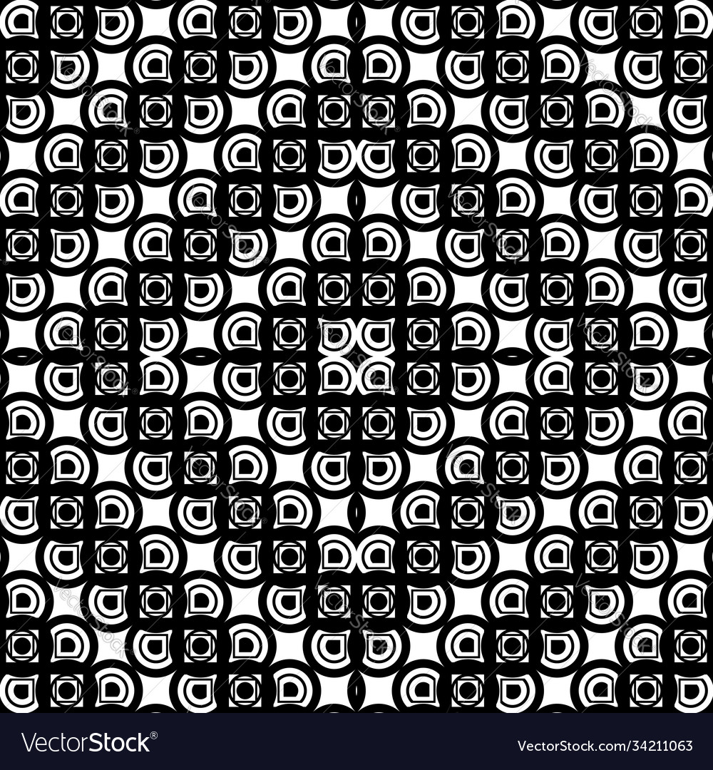 Design Seamless Monochrome Pattern Royalty Free Vector Image