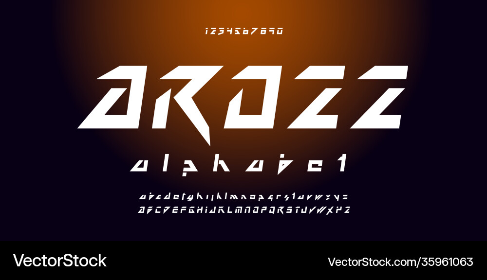 Font design trendy alphabet letters Royalty Free Vector