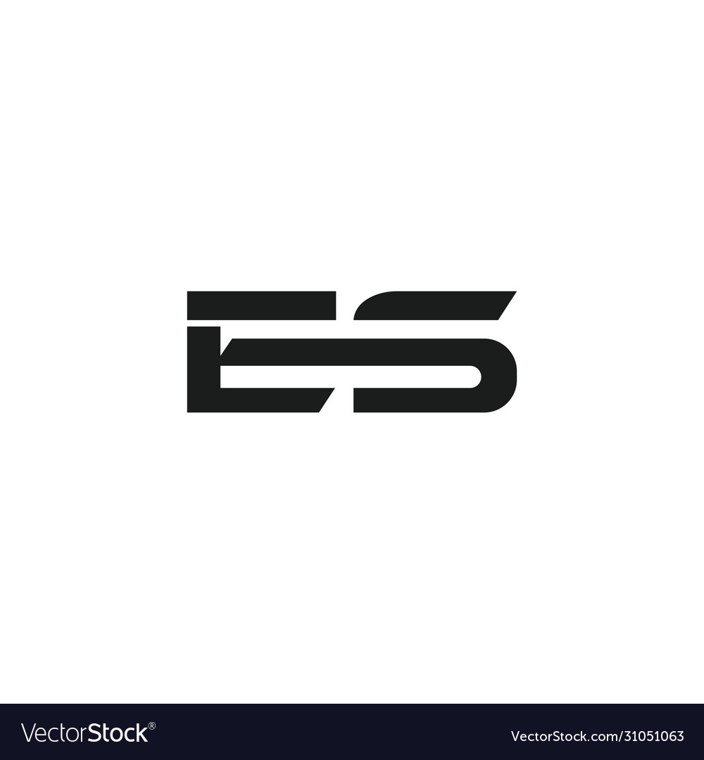 Initial letter es or se logo design template Vector Image