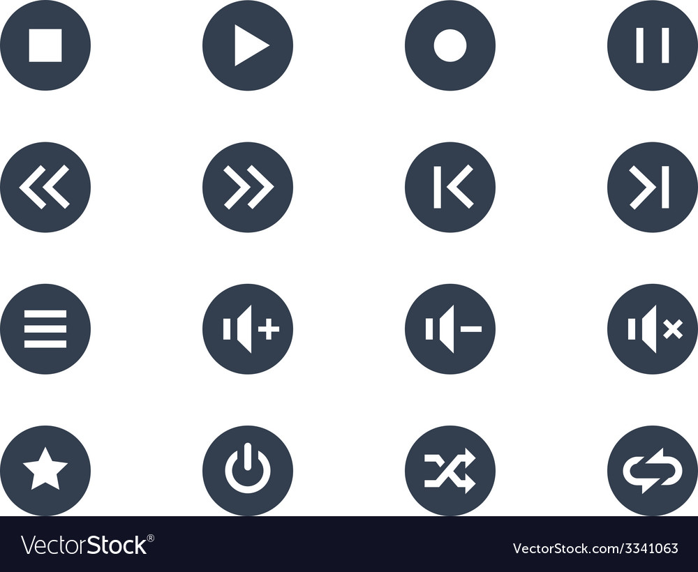 Multimedia buttons Royalty Free Vector Image - VectorStock