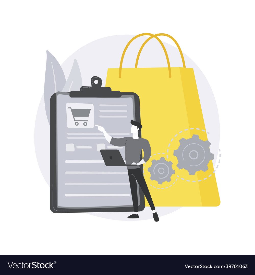 Order processing abstract concept Royalty Free Vector Image