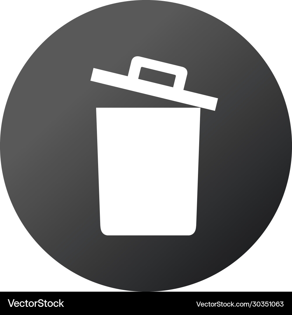 Trash can icon stock isolated on white background Vector Image