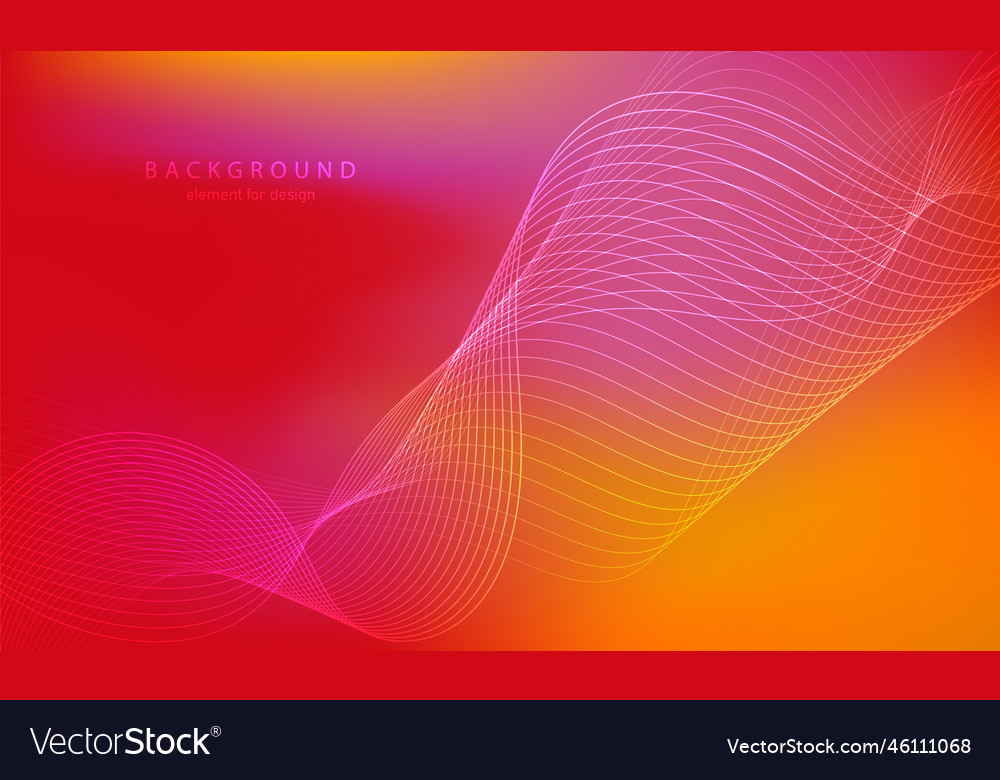 Abstract gradient background wave element Vector Image