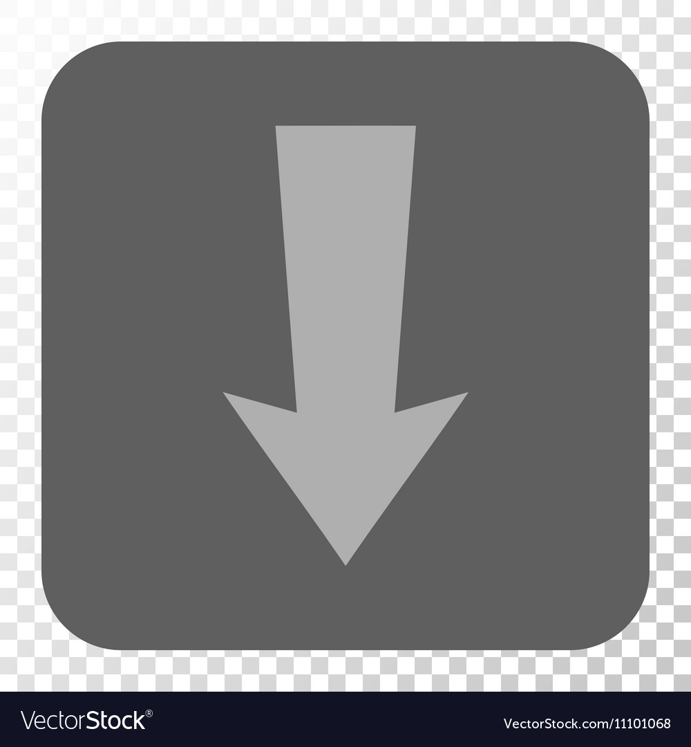Arrow down rounded square button Royalty Free Vector Image