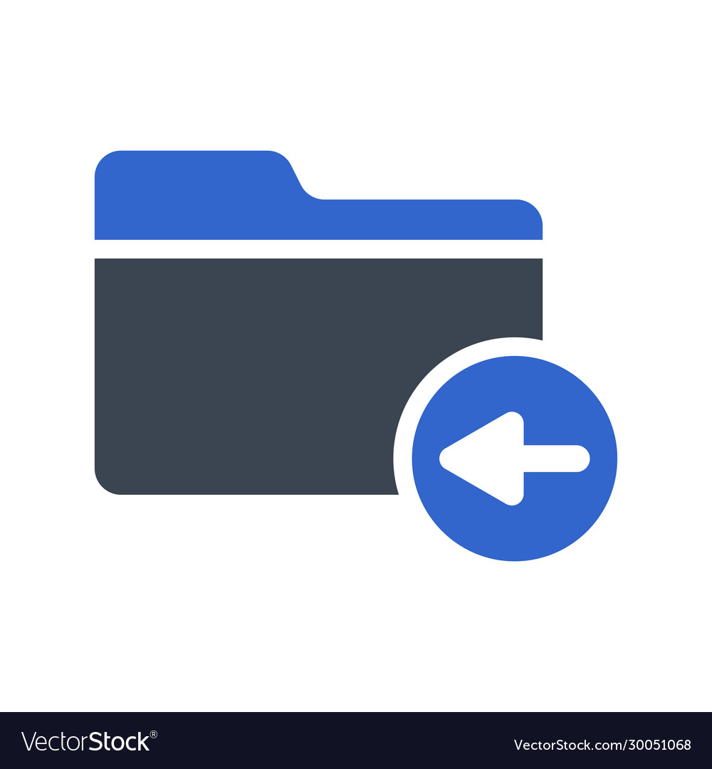 Back folder icon Royalty Free Vector Image - VectorStock