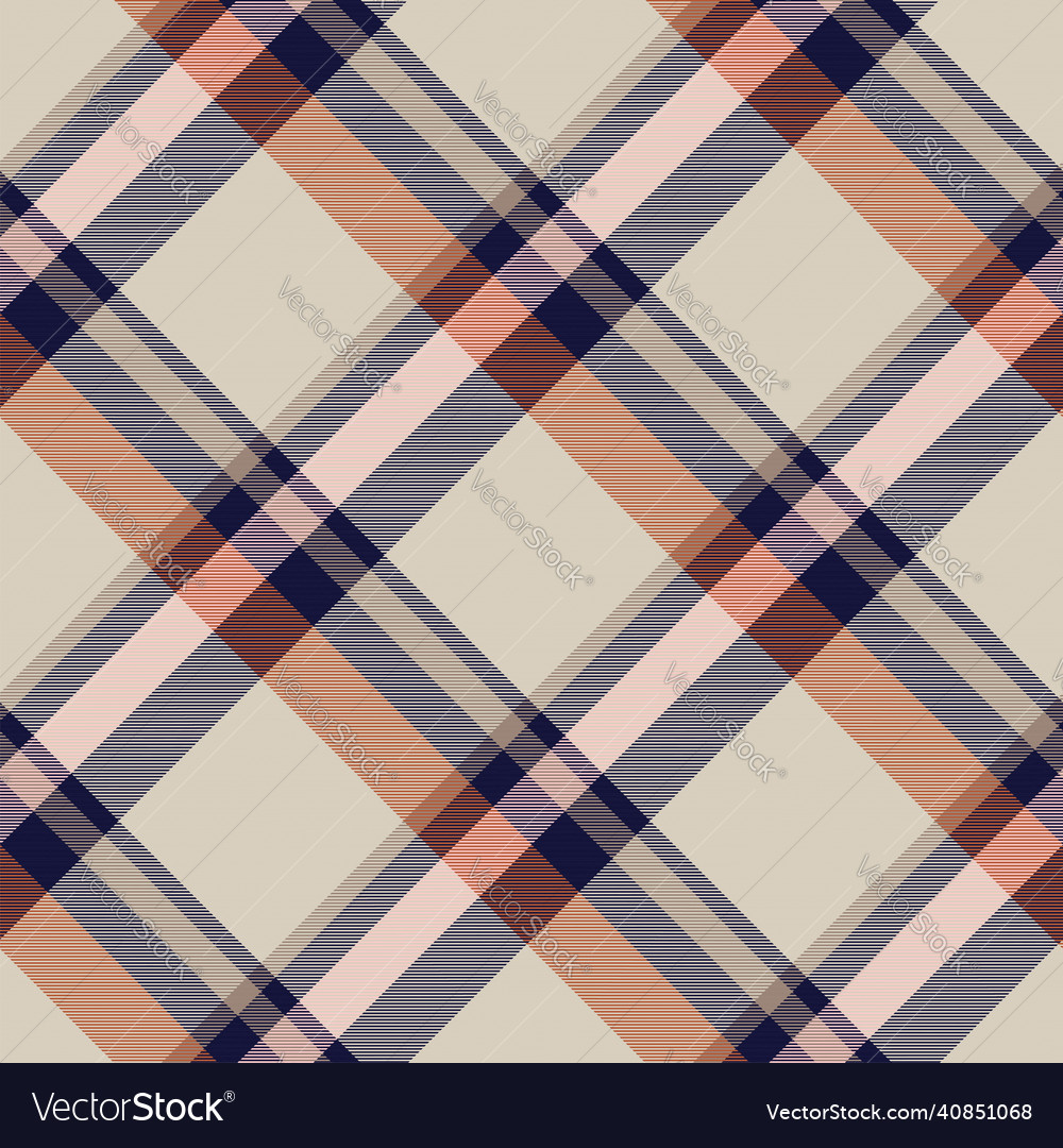 Brown diagonal plaid tartan textured seamless Vector Image