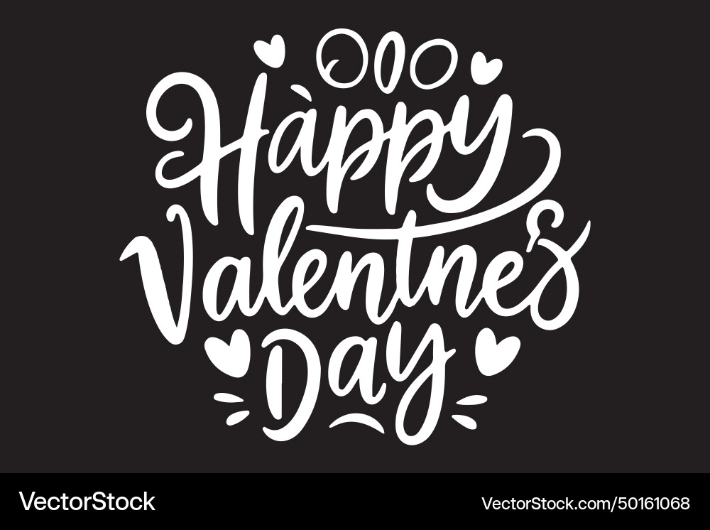 Happy valentines day text card Royalty Free Vector Image