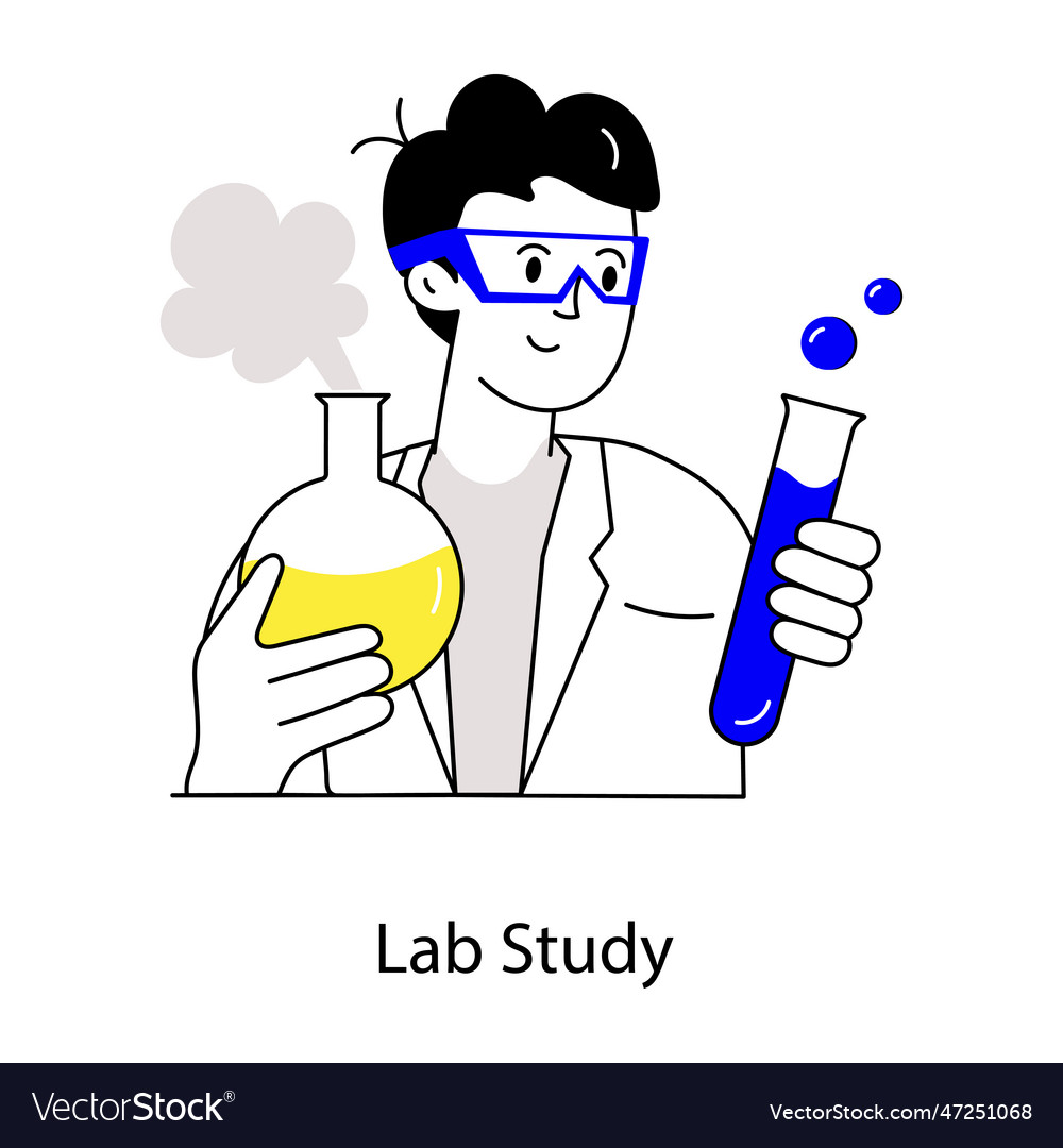 Lab study Royalty Free Vector Image - VectorStock