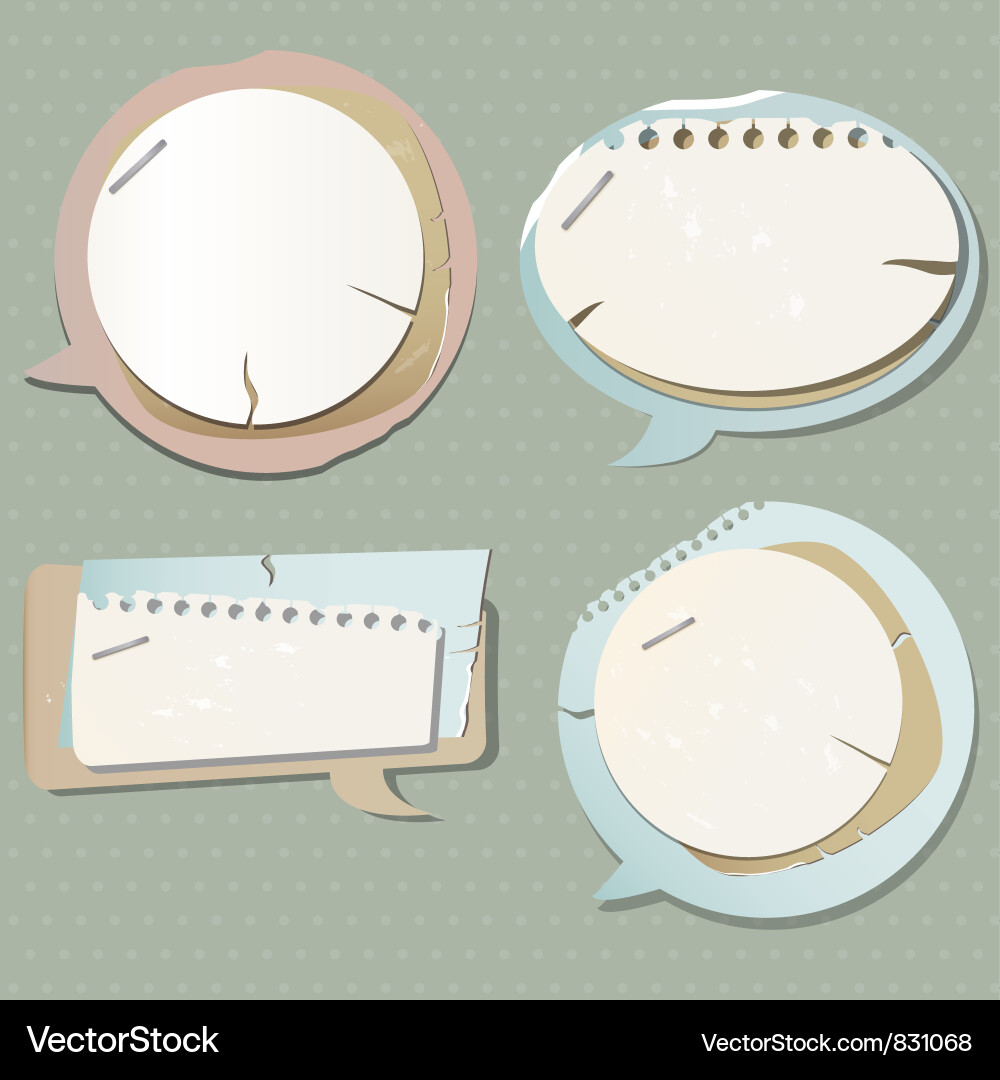 Paper speech bubbles Royalty Free Vector Image