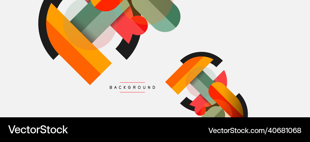 Round geometric shapes lines and circles Vector Image