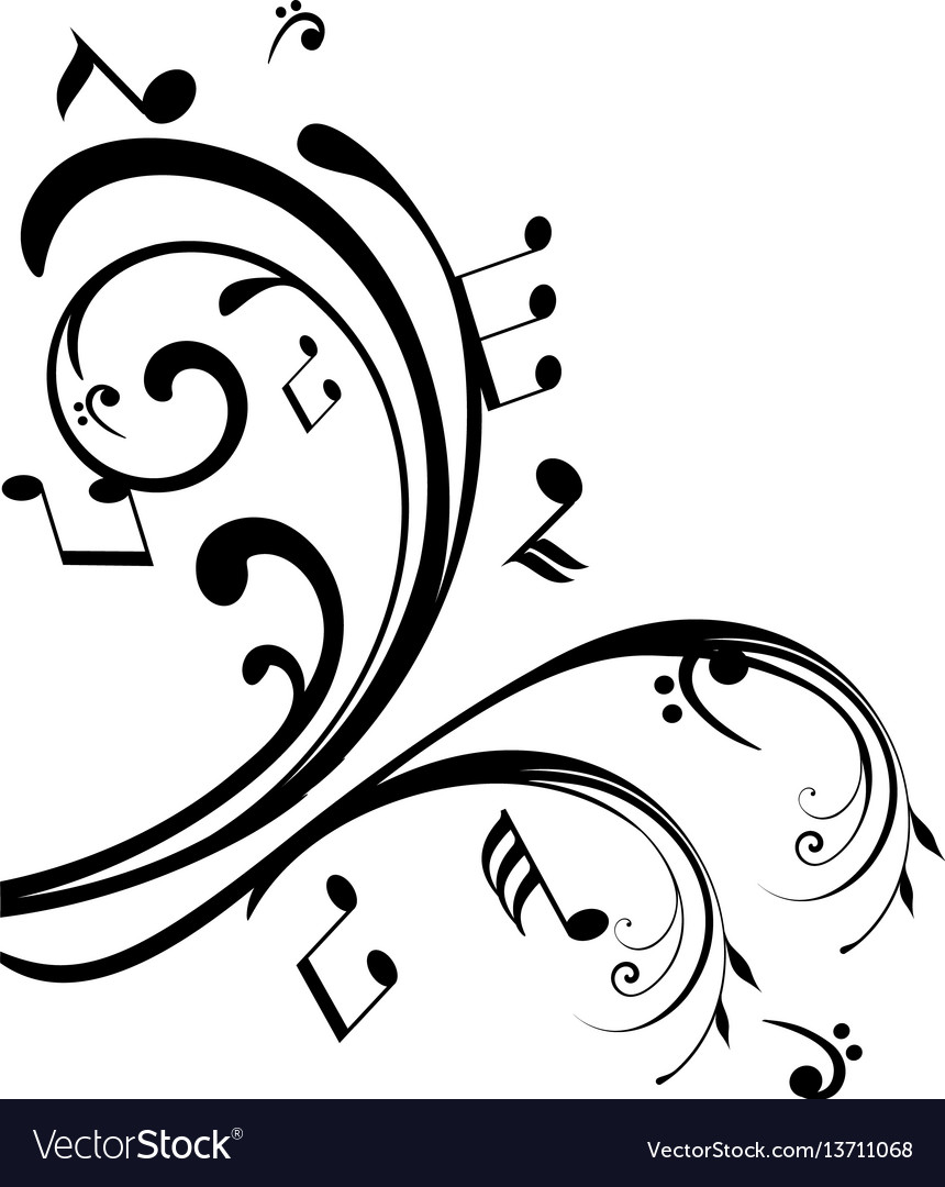 Swirls notes Royalty Free Vector Image - VectorStock