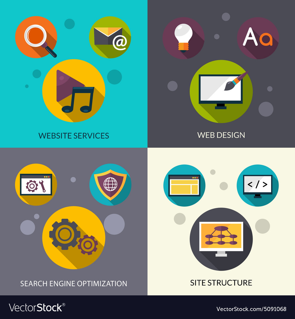 Web design set Royalty Free Vector Image - VectorStock