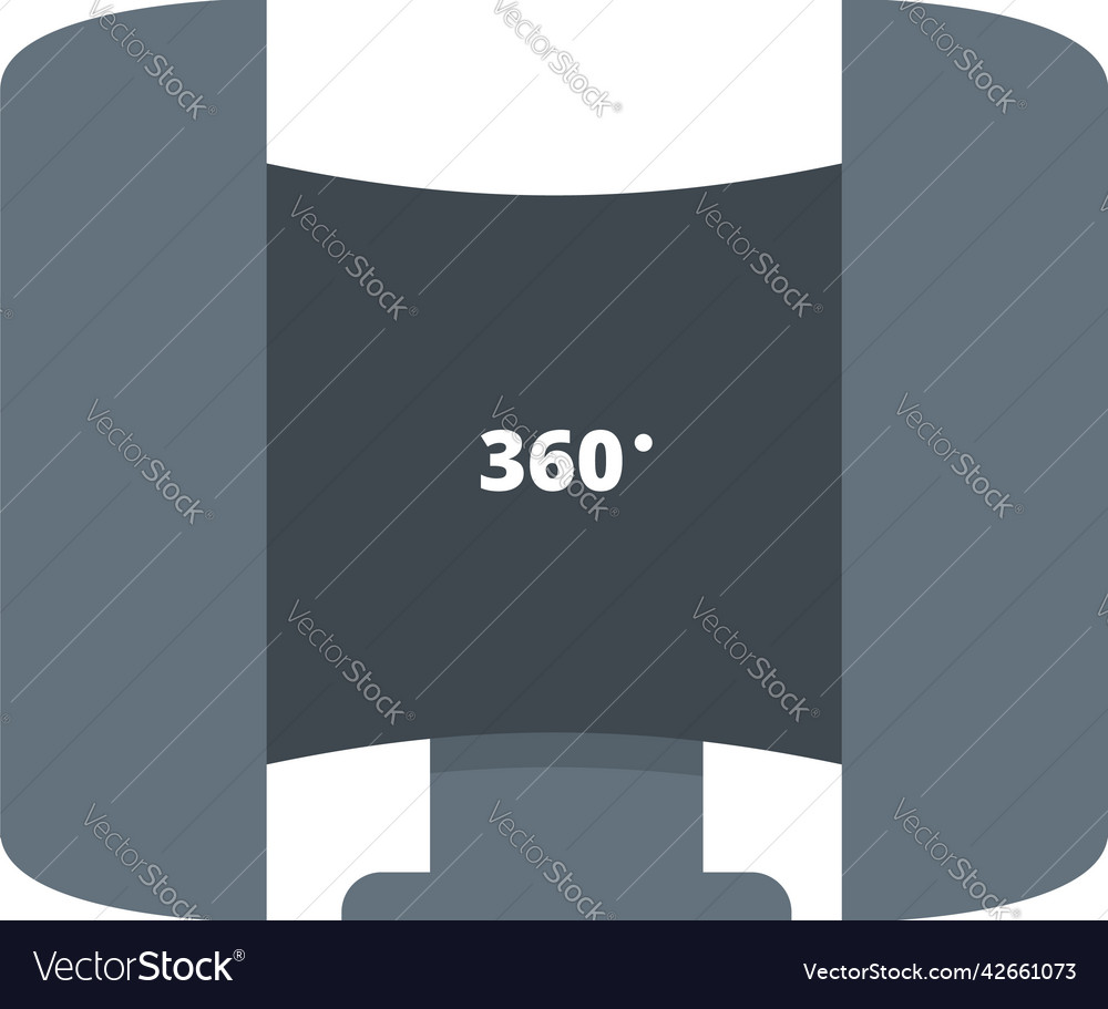 360 Virtual Tour Icon Cartoon Online Walk Vector Image 