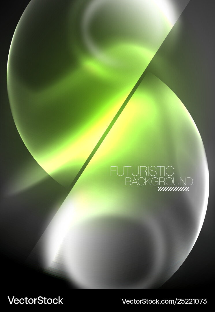 Blurred neon glowing round shapes abstract Vector Image