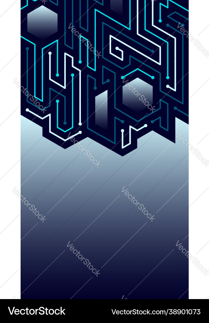 Chip concept future cyberpunk computer elements Vector Image