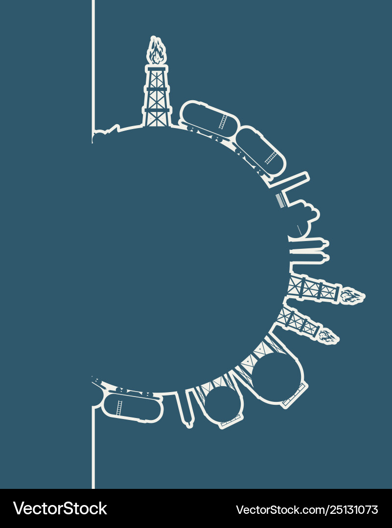Design concept natural gas industry Royalty Free Vector